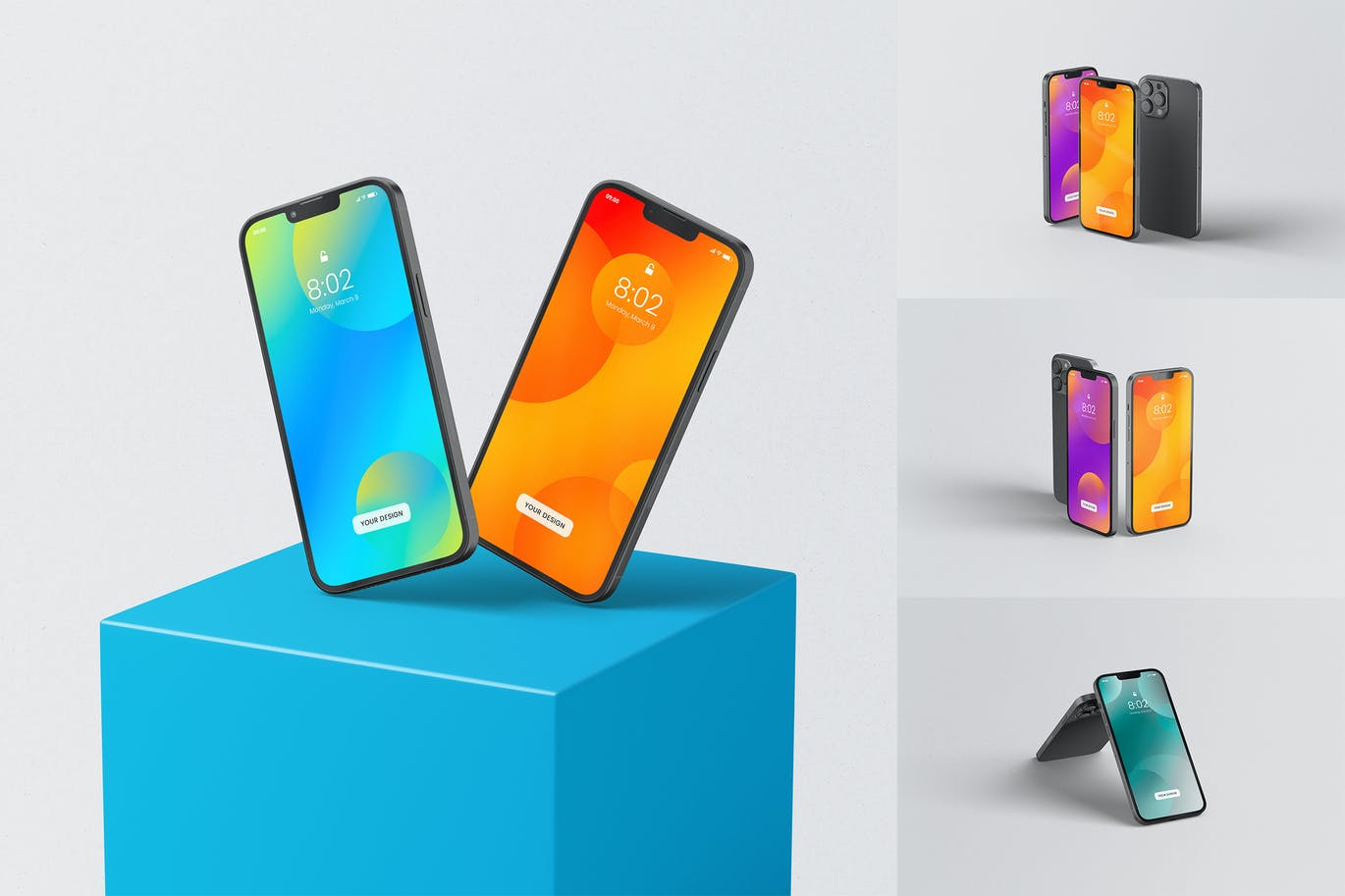 高品质的iPhone 13 Pro Max APP UI样机展示模型mockups - 安鱼设计资源丨优质平面设计资源共享站