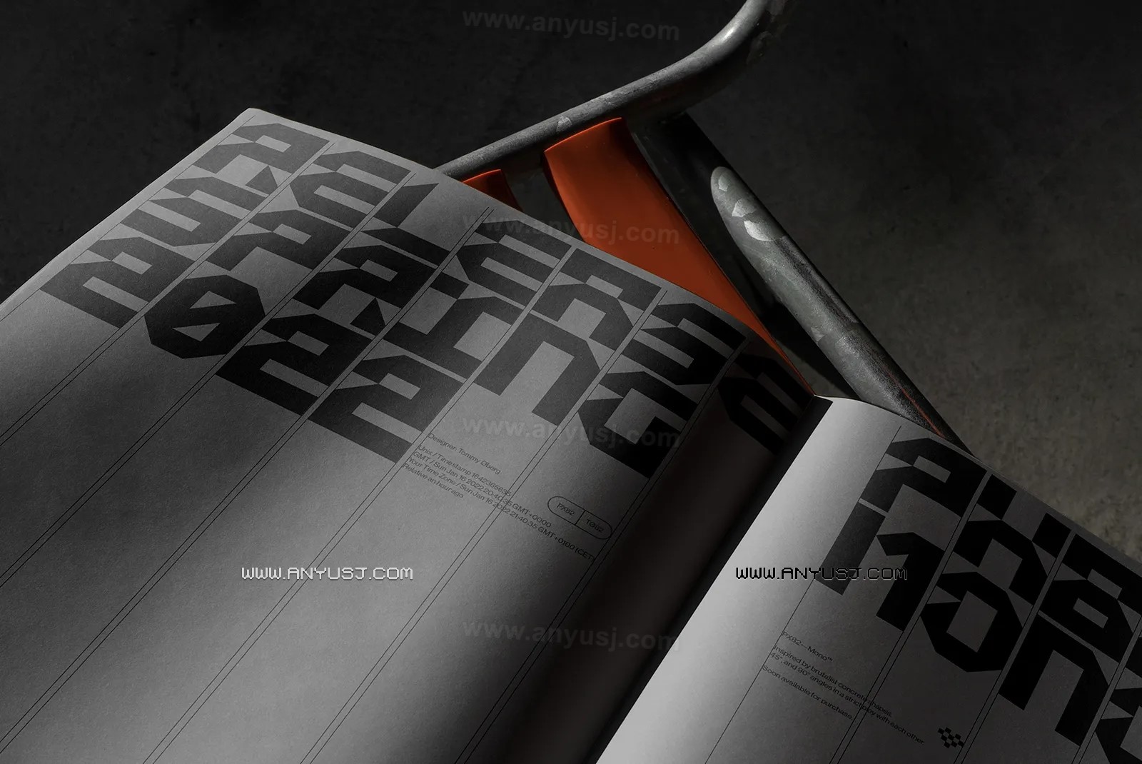 赛博艺术运动机能几何野兽派极简抽象装饰海报logo徽标标题西文字体PX82—Mono™ by TØ—Labs™-第3357期- - 安鱼设计 ...