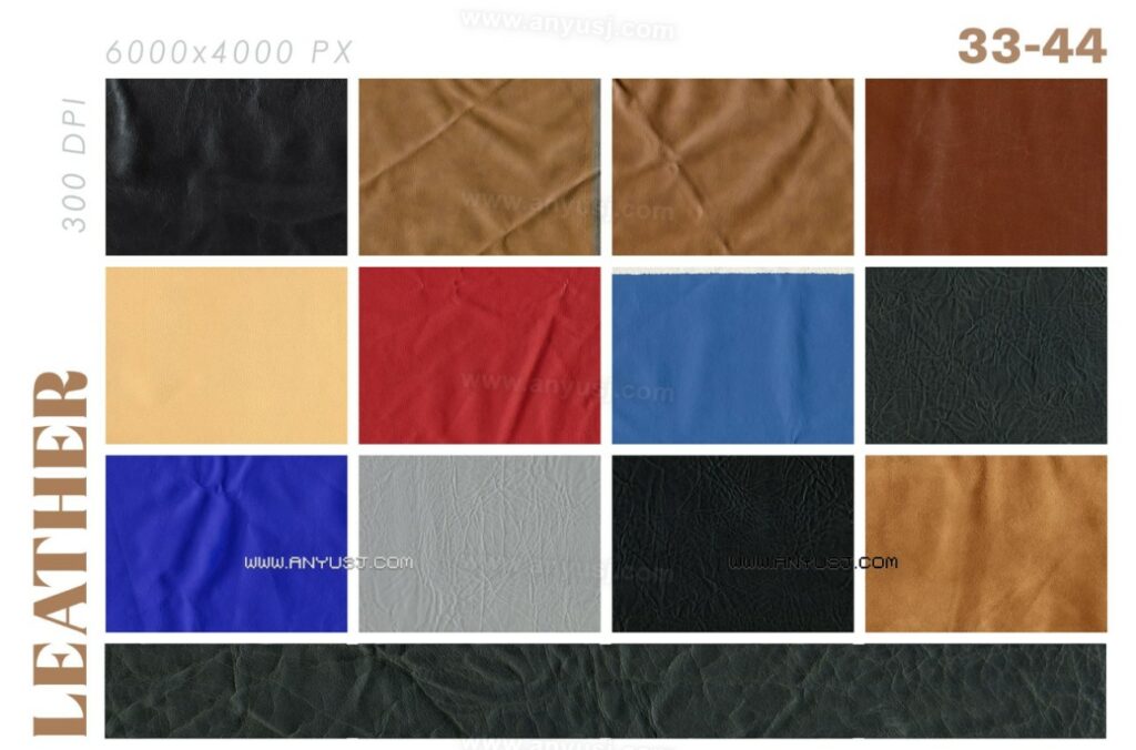 44 种高细节质感高清天然纯素皮革皮质背景肌理套装Natural & Vegan Leather Textures - 安鱼设计资源丨优质平面设计资源共享站