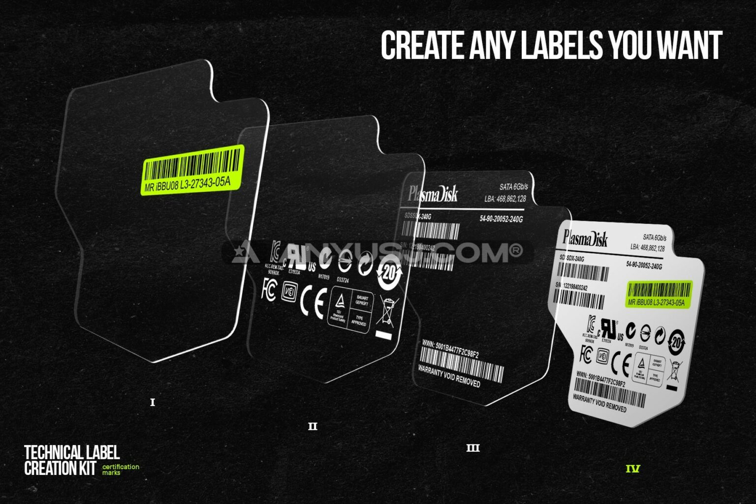 100+国际产品质量认证标志技术标签logo徽标图标标签AI矢量设计套装66Certification Marks for Tech ...