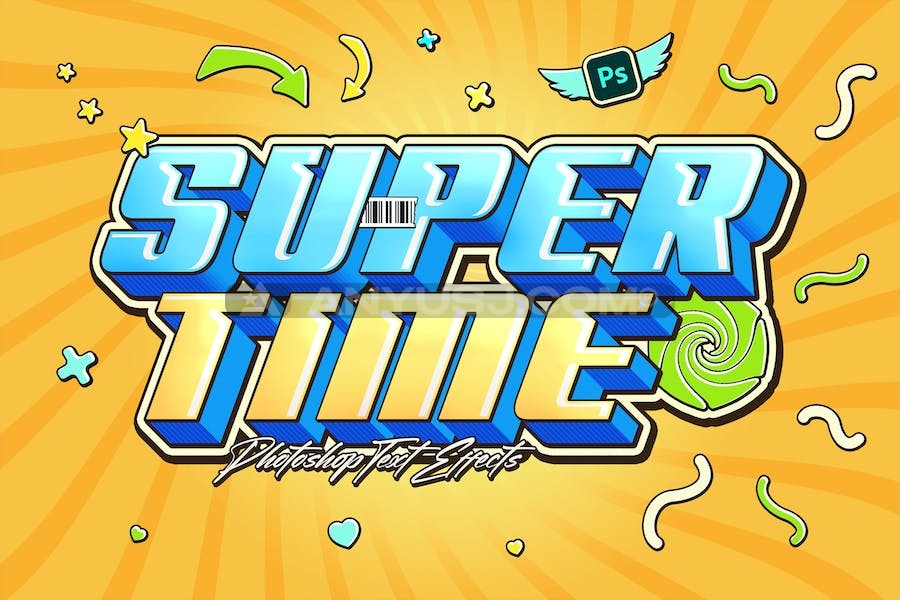 6款复古Y2K立体3D文字标题logo设计展示PSD样机Y2K Text Effects by Sko4-第4839期- - 安鱼设计资源丨 ...