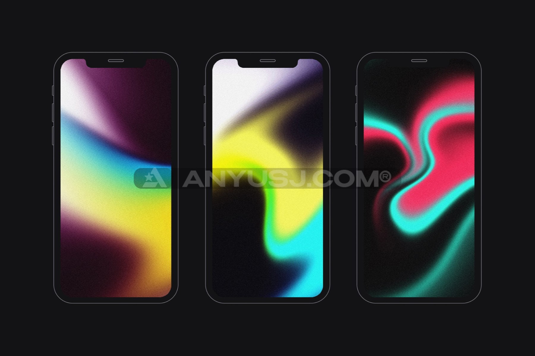 24款迷幻渐变弥散光噪点颗粒抽象流体艺术背景肌理设计套装Liquid Textures Gradient Collection - 安鱼设计资源丨优质平面设计资源共享站