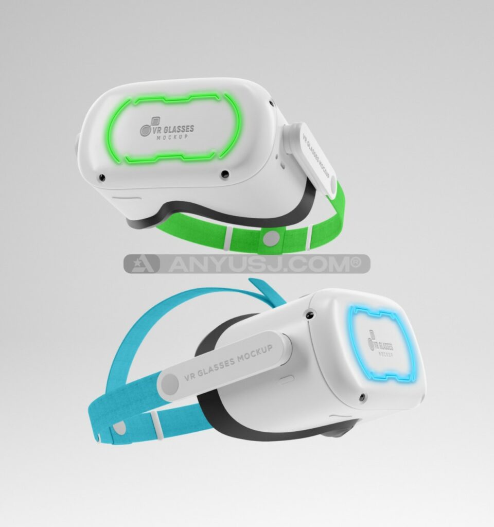 29款质感3D立体多角度VR眼镜PSD展示样机合集VR Glass Mockups - 安鱼设计资源丨优质平面设计资源共享站
