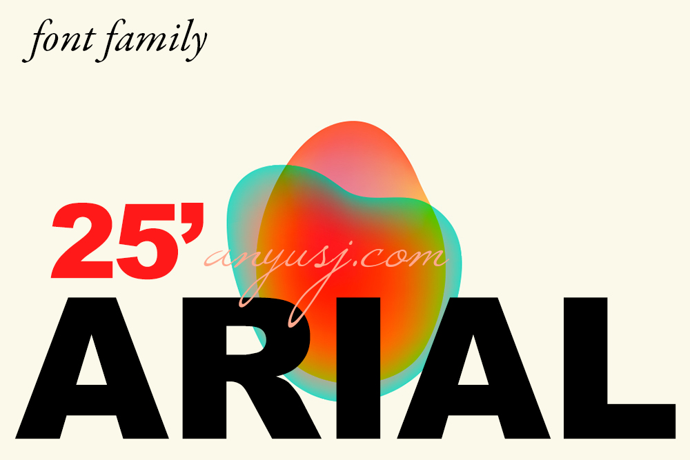 25款Arial经典大牌无衬线排版西文字体家族Arial Font Family-第4282期- - 安鱼设计资源丨优质平面设计资源共享站