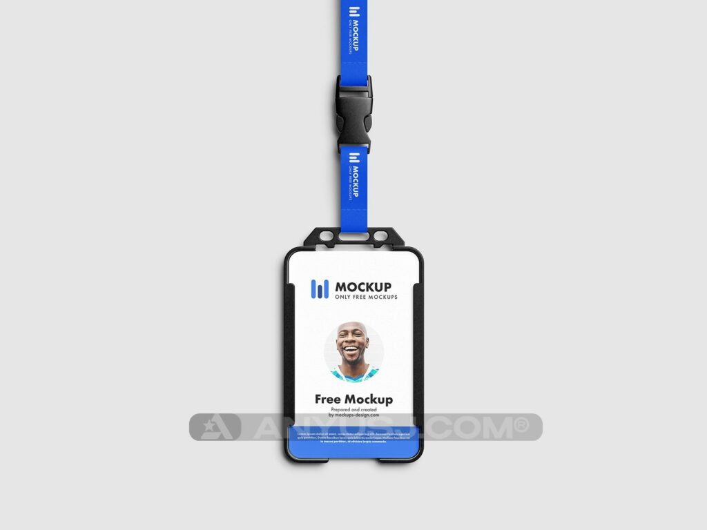 5款可商用极简ID卡工作牌挂牌工牌塑料包装壳PSD样机plastic ID holder mockup - 安鱼设计资源丨优质平面设计资源共享站