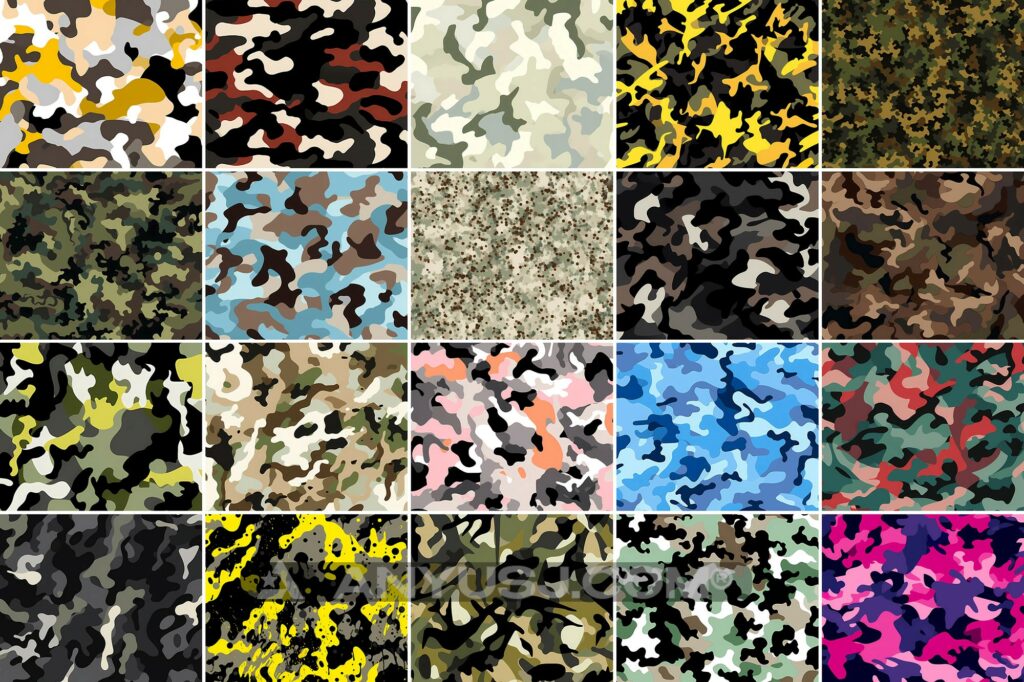 400+可商用无缝迷彩图案背景花样印花设计套装400+ Camouflage Patterns - 安鱼设计资源丨优质平面设计资源共享站
