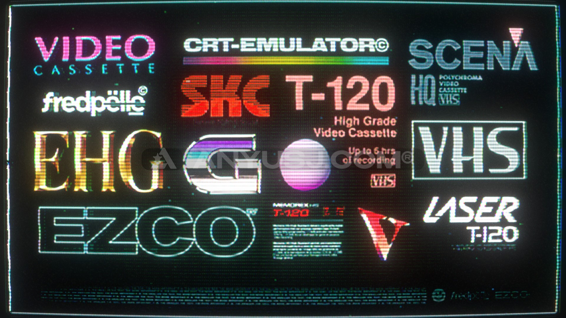 复古像素化CRT老式屏幕监视器显示器AE一键式生成插件EZCO CRT EMULATOR -After Effects-第6815期- - 安鱼设计资源丨优质平面设计资源共享站
