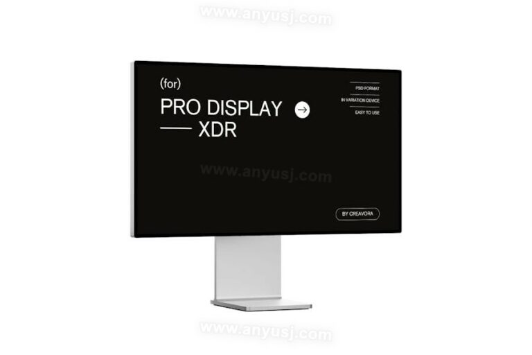 5款现代极简XDR显示器UI屏幕界面设计展示PSD样机Pro Display XDR Mockups - 安鱼设计资源丨优质平面设计资源共享站
