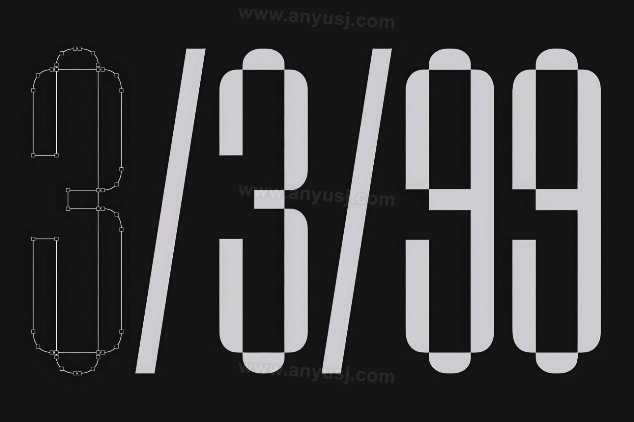 现代像素锯齿视觉艺术logo标题排版无衬线西文装饰性英文字体403 Proxel Pixel Typeface - 安鱼设计资源丨优质平面设计资源共享站