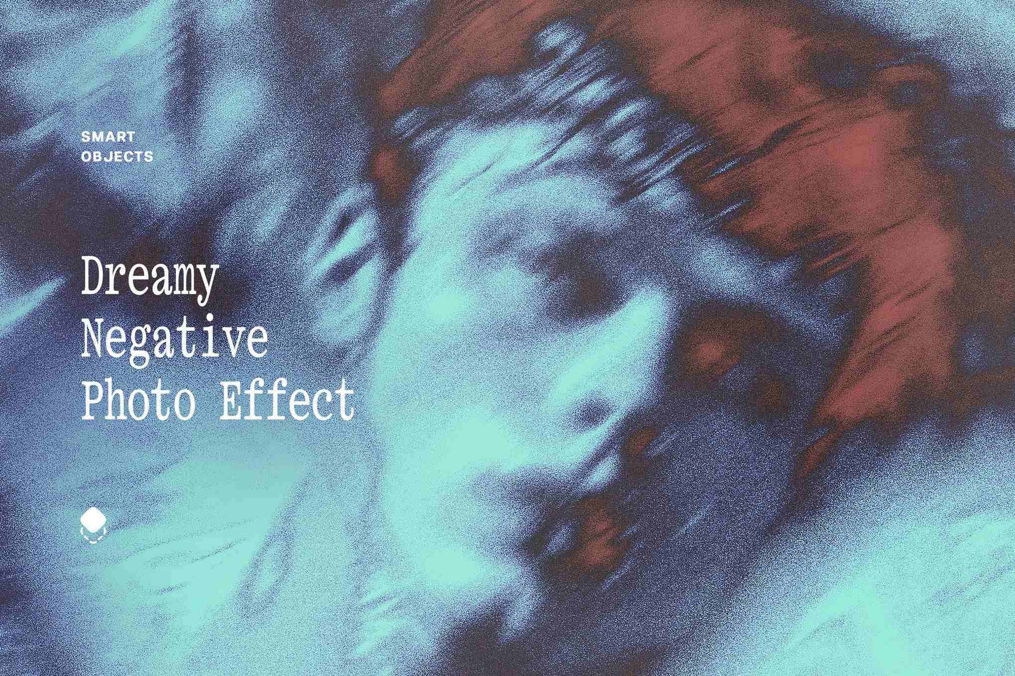 2款酸性艺术复古运动模糊抽象图像PSD叠加特效样机Dreamy Negative Photo Effect-第9382期- - 安鱼设计资源丨优质平面设计资源共享站