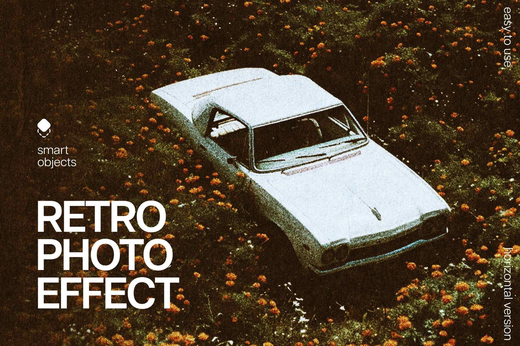 复古颗粒半调叠加印刷打印特效叠加PSD样机Retro print effect - 安鱼设计资源丨优质平面设计资源共享站