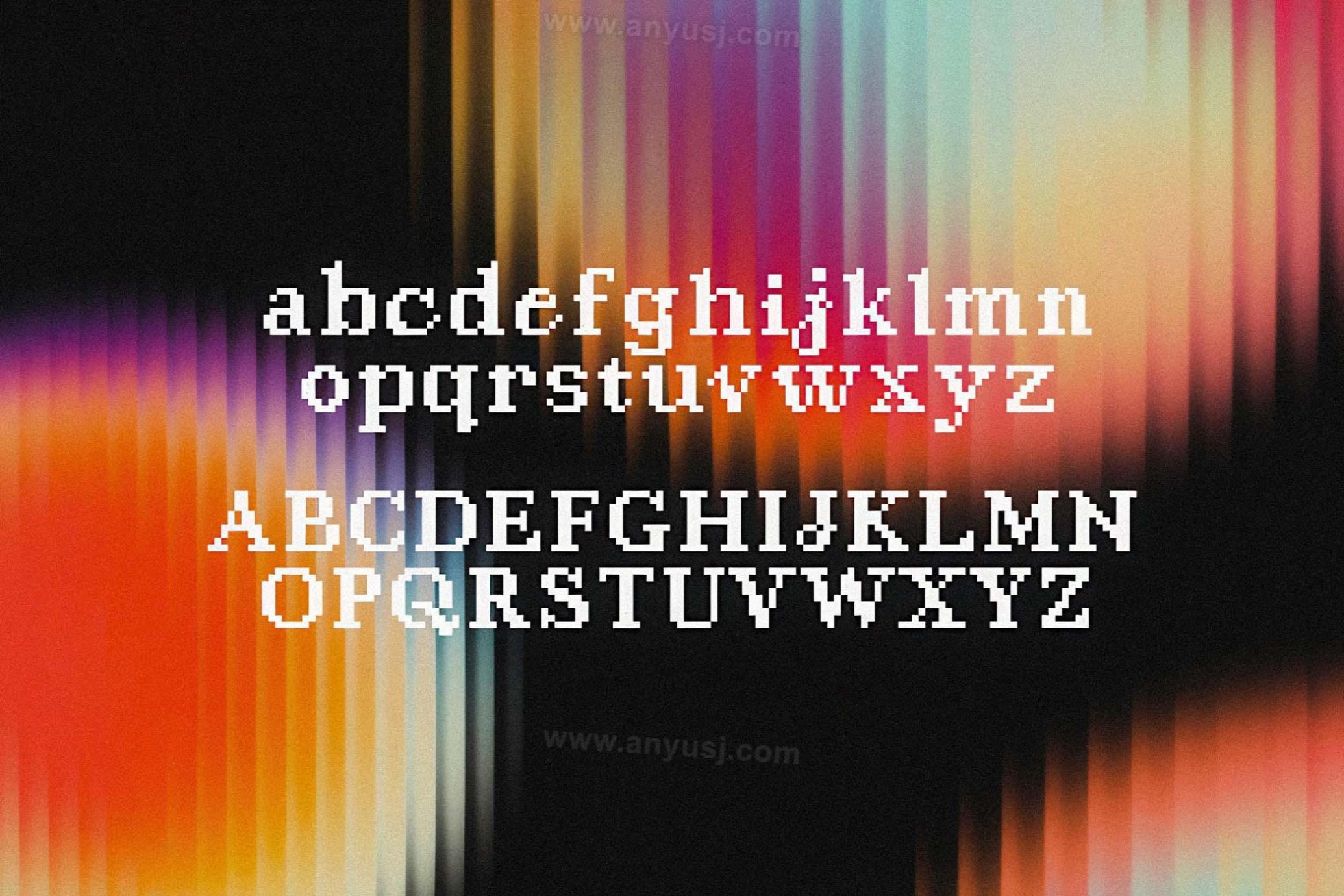 复古现代像素艺术logo徽标标题西文英文字体Retro Byte - Modern Pixel Font - 安鱼设计资源丨优质平面设计资源共享站