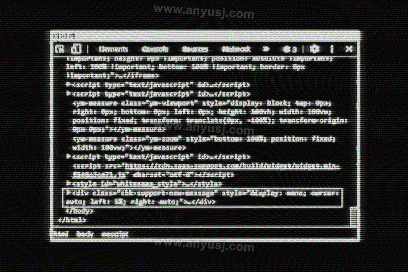复古电子屏幕CRT故障扭曲抽象艺术logo徽标文本PSD特效样机Inverted CRT Screen Text & Logo Effect ...