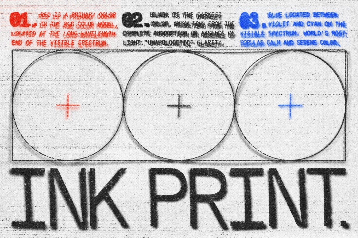 复古水墨油墨错误出血印刷打印logo特效PSD样机Ink Bleed Print Text Effect - 安鱼设计资源丨优质平面设计资源共享站